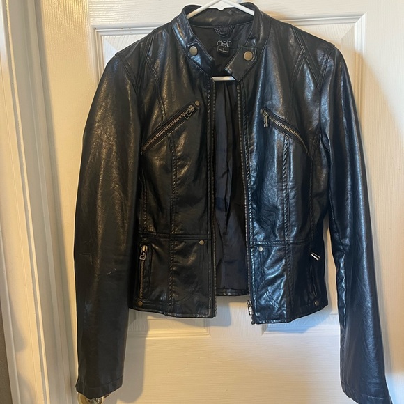 Deb | Jackets & Coats | Black Pleather Jacket | Poshmark